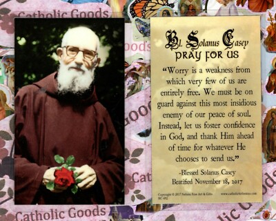 Blessed Solanus Casey - Prayer to Bl. Solanus - Laminated Holy Card ...