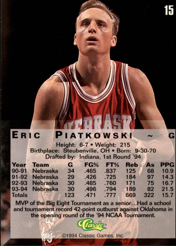 1994 Classic Four Sport Gold #15 Eric Piatkowski | eBay