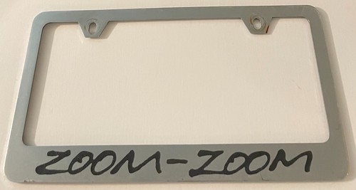 ZOOM ZOOM Mazda Booster License Plate Frame METAL | eBay