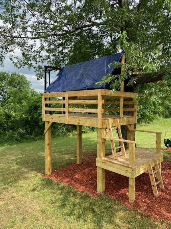 Diy Pallet Wood Tree Fort
