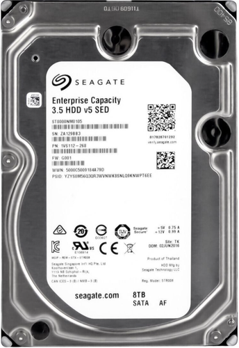 FESTPLATTE SEAGATE HDD V5 SED ST8000NM0105 8TB 7200U/min 256MB SATA-3 3 ...
