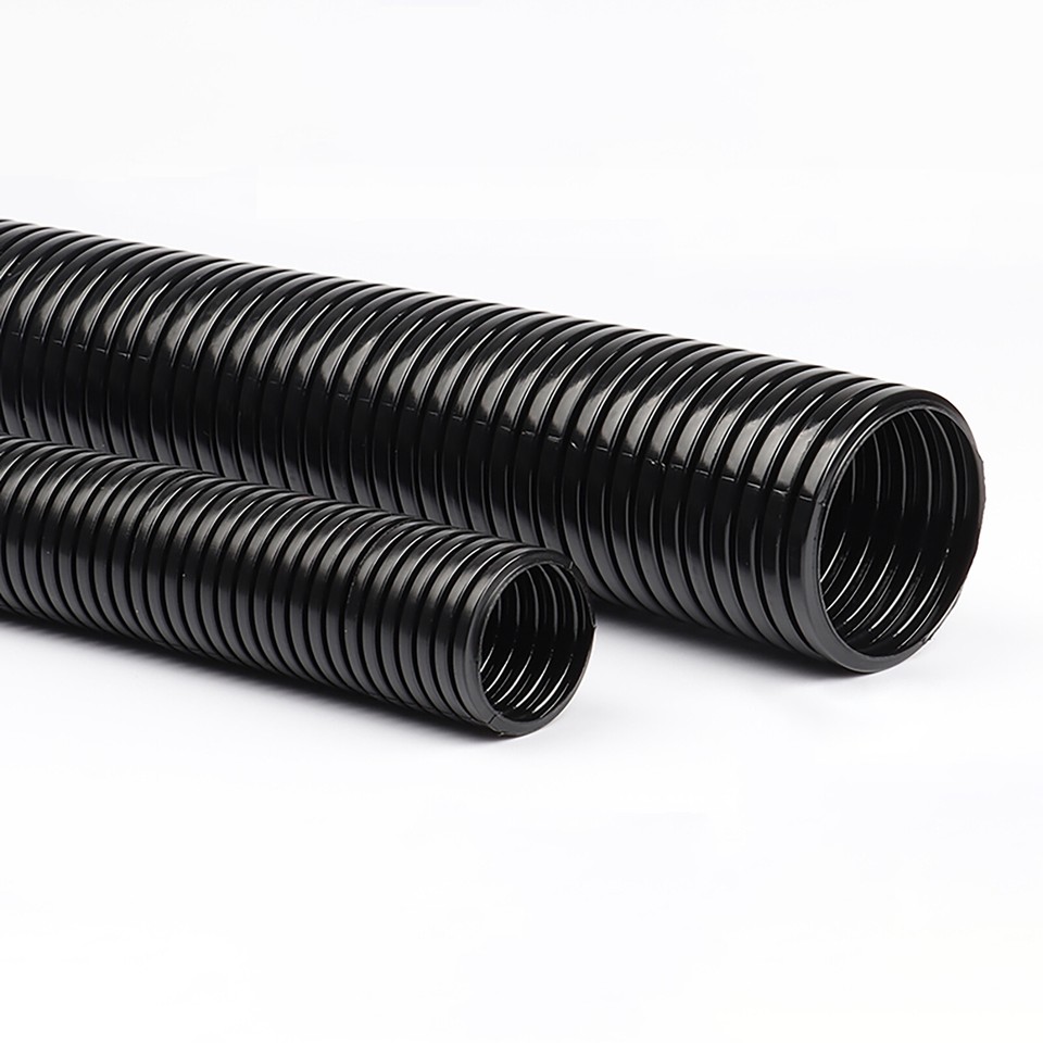 Black Conduit Split & Non Split Flexible Tube Cable Tidy Trunking ...