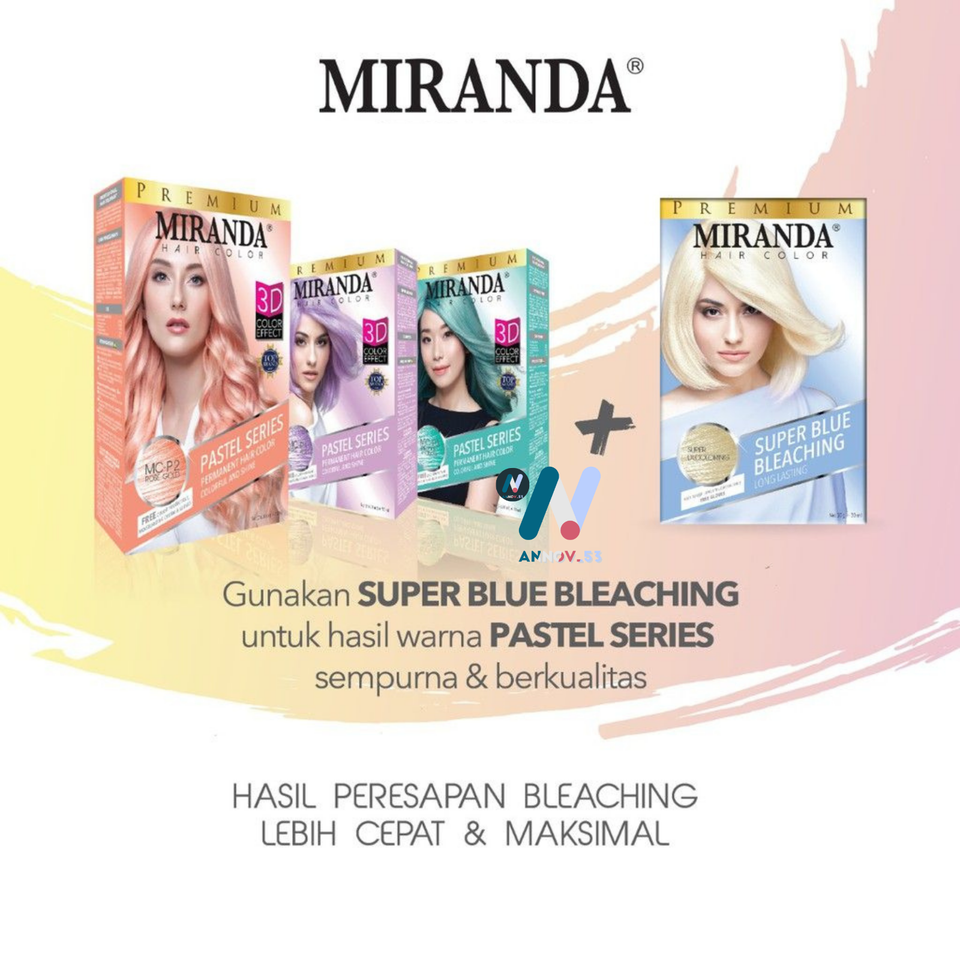 2X MIRANDA 3D Permanent Hair Dye Shine Color Pastel #MC-P3 Precious ...