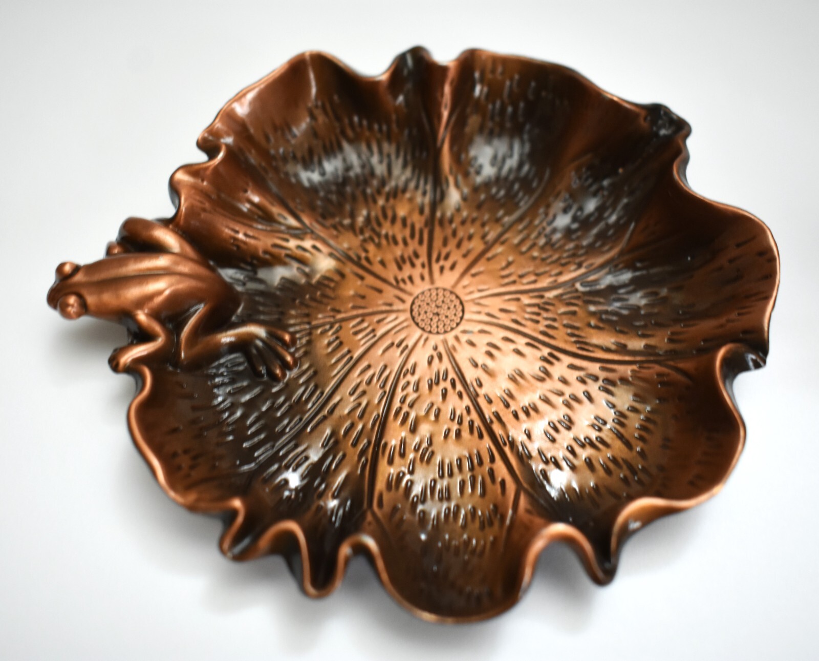 Chinese Rich Prosperous Lotus Incense Burner Censer, Tray Handmade Moon ...