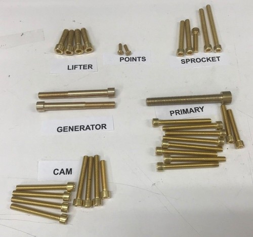 77-85 HARLEY SPORTSTER IRONHEAD BRASS ALLEN ENGINE BOLT KIT xl bobber ...