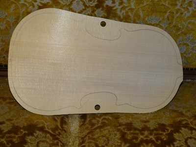 Tonholz, Tonewood, schöne gefräste Decke für Geige, carved violin top ...