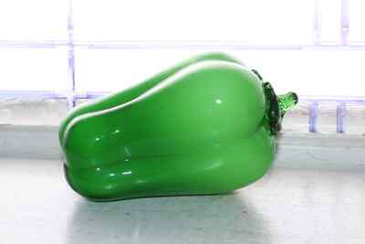 Vintage Murano Glass Large Green Pepper Vegetable Handblown | eBay