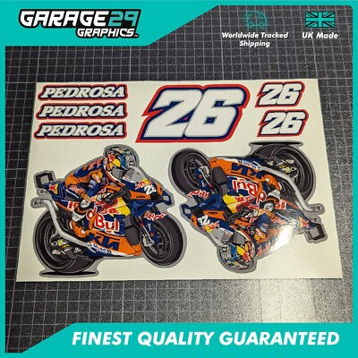DANI PEDROSA MOTO GP A4 STICKER SHEET - 8 STICKERS | eBay