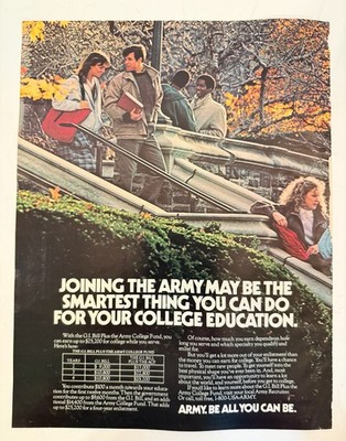 Vintage 1986 Army College Students Education Advertisement Print Ad | eBay