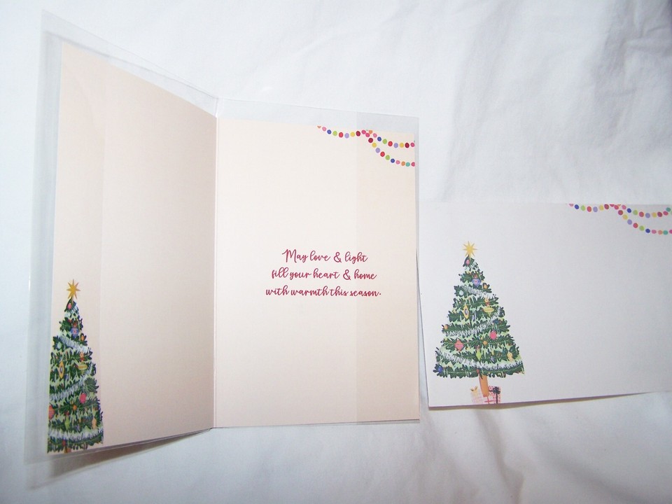 Tree Free Christmas Greeting Card/Envelope ~ Holiday Scene with Dog | eBay