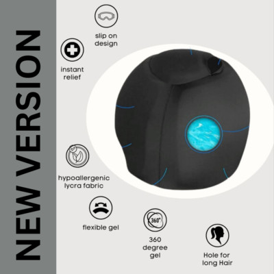 Migraine Relief Cap for Headaches – Cold Gel Compression Hat for ...