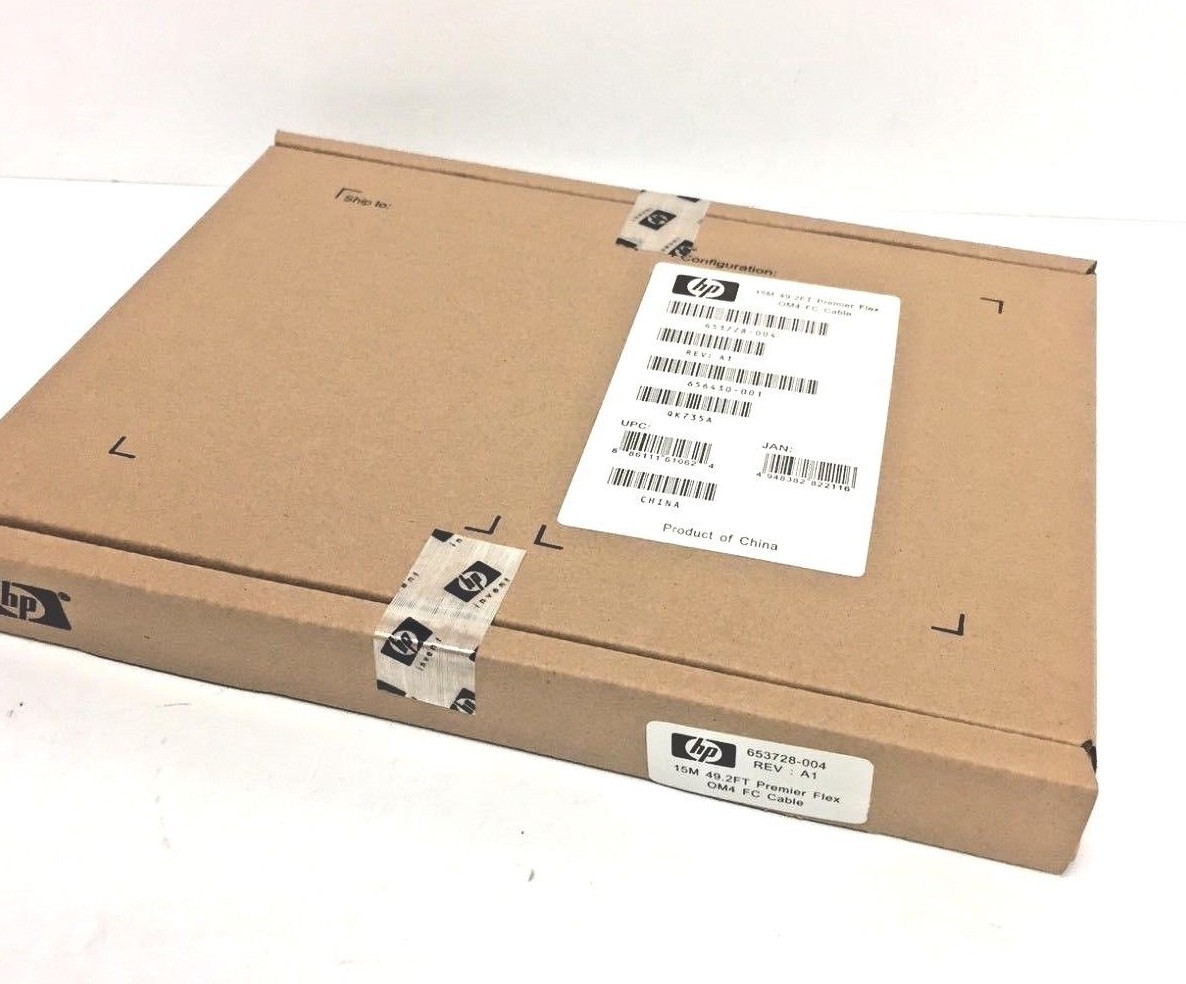 HP 653728-004 PREMIER FLEX OM4 FC CABLE 15M QK735A 49.2ft- NEW Sealed ...