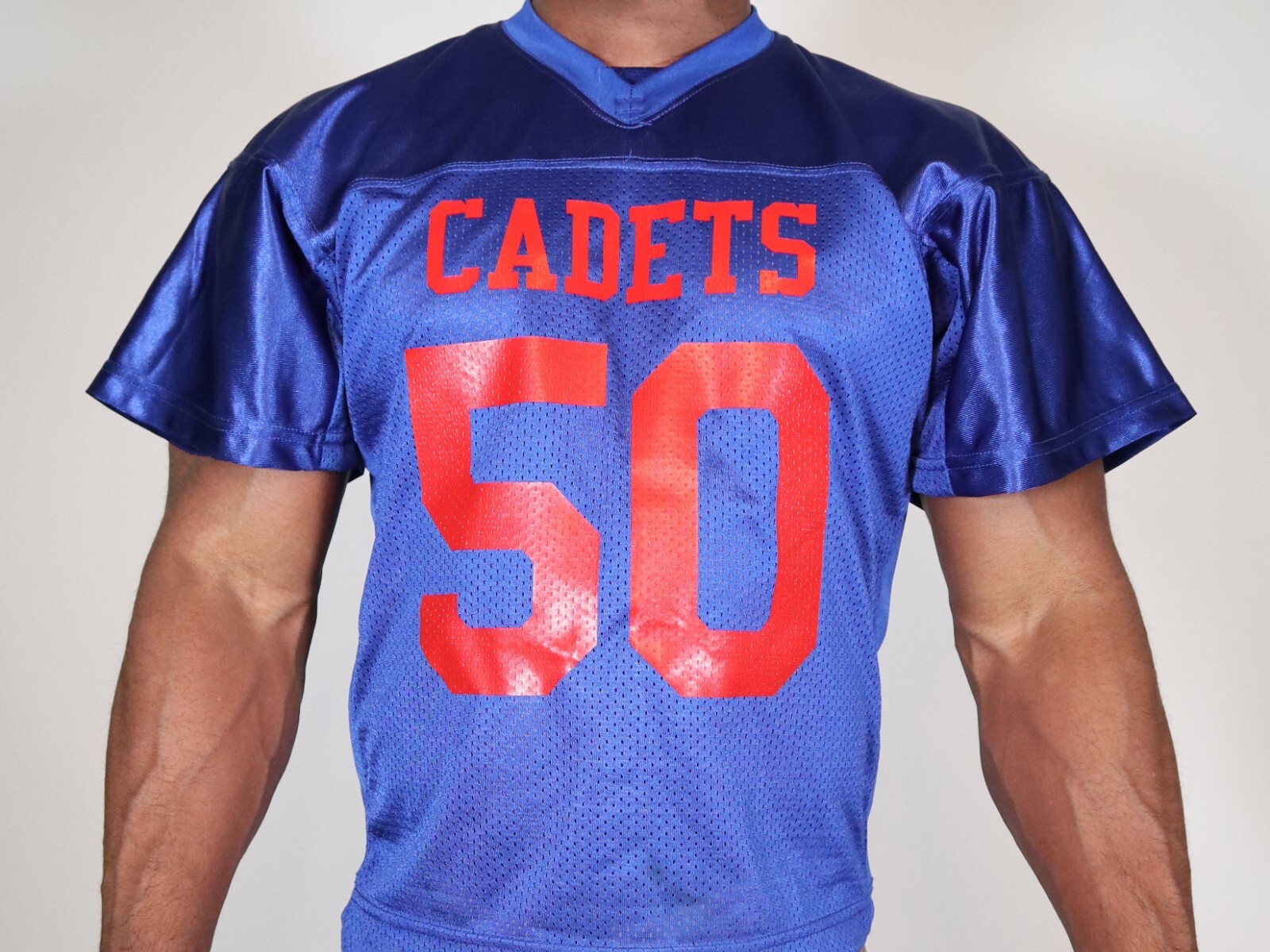 MEN'S BLUE "CADETS" FOOTBALL SHIRT ADULT MEDIUM - Gem