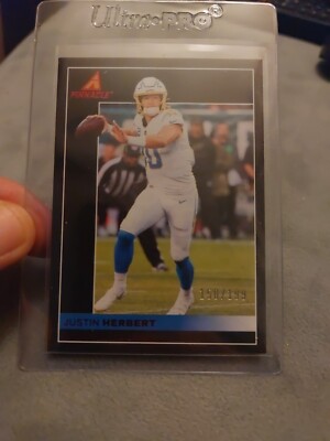 Justin Herbert Pinnacle 2021 Red #150/199 SP Chargers Mosaic '22 Wiil 2 ...