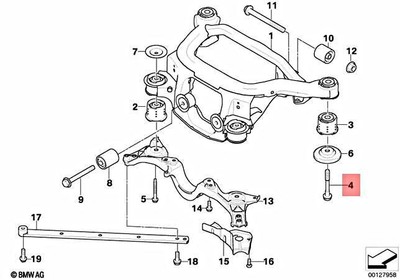 Genuine BMW M3 X3 Z3 Z4 Coupe M Roadster E36 E46 Reduced-Shaft Bolt ...