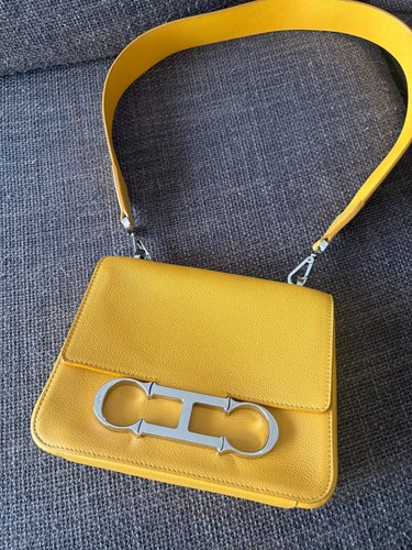 Carolina Herrera Shoulder Crossbody Initials Insignia Bag Leather ...
