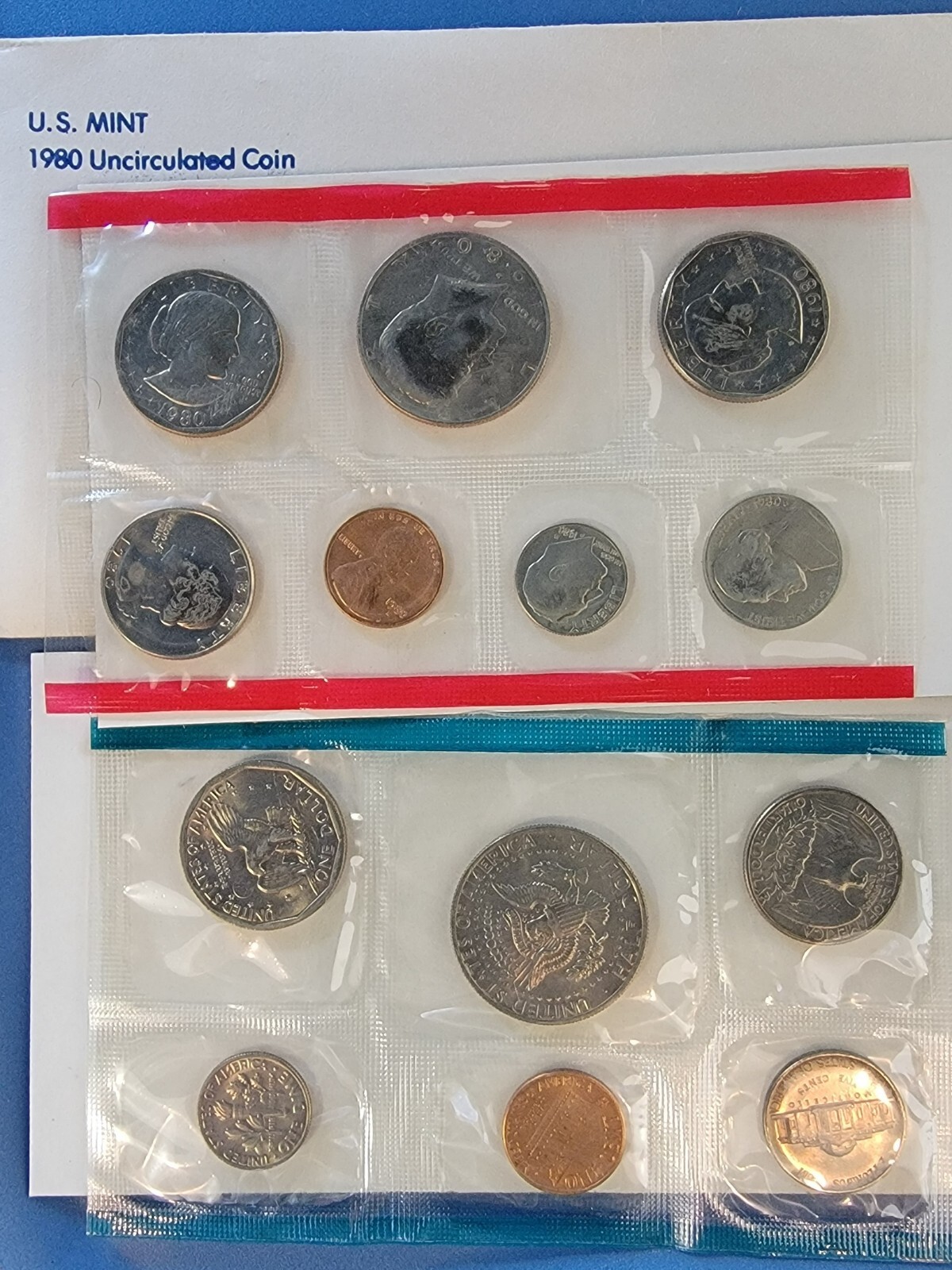 1980 Uncirculated Coin Set U.S Mint Original Government Packaging OGP ...