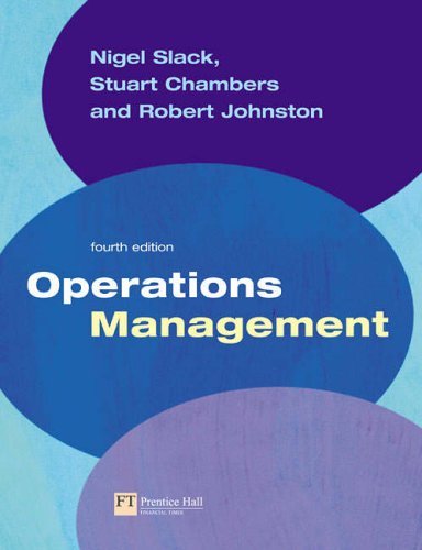 Operations Management By Nigel Slack, Stuart Chambers, Robert Jo ...