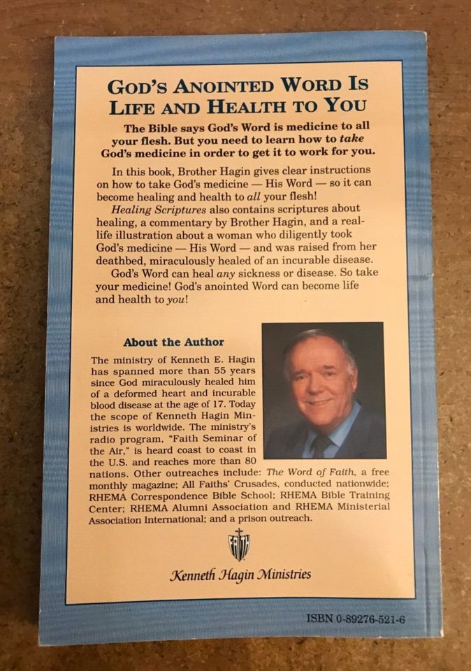 Healing Scriptures Book Third Printing 1994 Kenneth E. Hagin | eBay