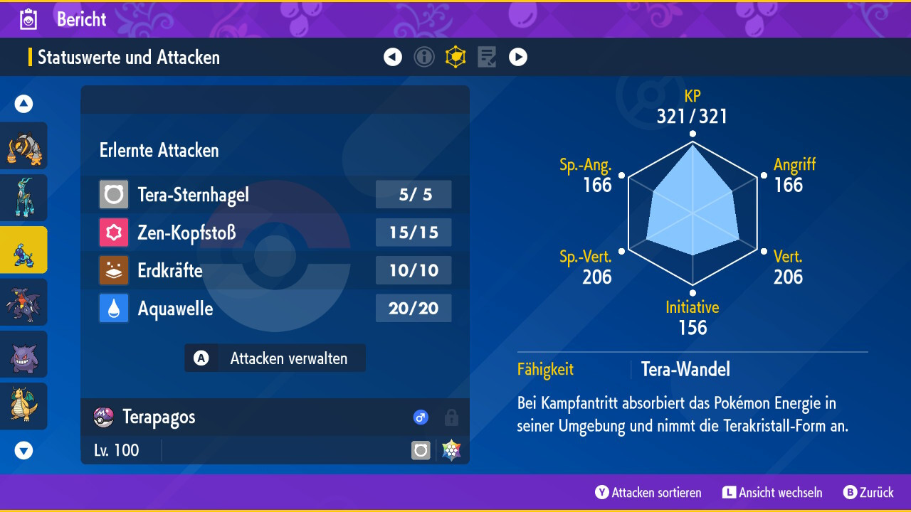 NON Shiny Terapagos 6IV | LVL 100 | Pokemon Karmesin / Purpur / Scarlet ...