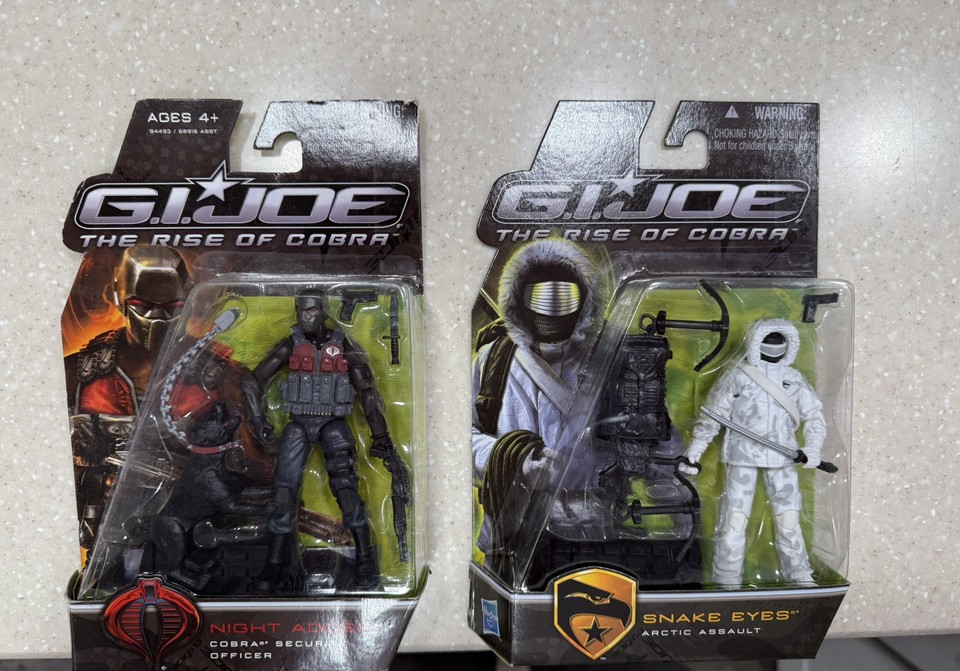 Hasbro 2009 GI Joe Rise of Cobra Night Adder And Snake Eyes New/Sealed ...