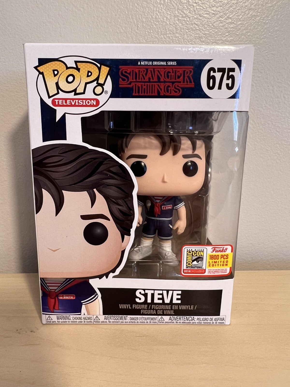 Stranger Things Steve SDCC Funko Fundays 2018 LE1800 Funko POP! #675 | eBay