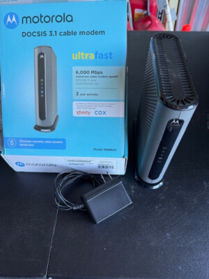 NEW Motorola Cable Modem 32x8 DOCSIS 3.1 Model MB8600 Gray and Black | eBay