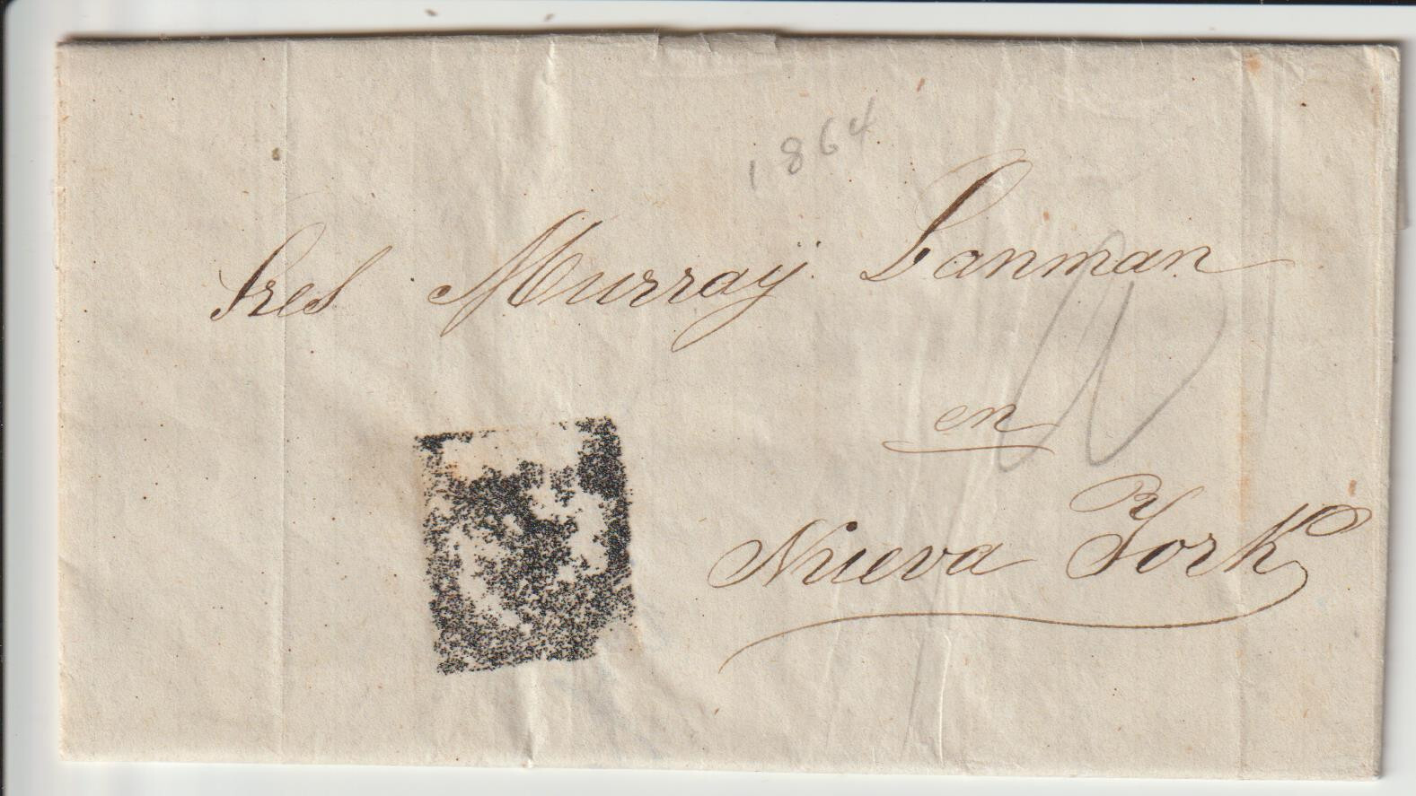 SPAIN - " NIEVA YORK " 1864 PRE-STAMP ENTIRE | eBay