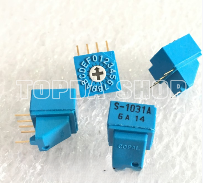 10pc S-1031A 0-F/16 bit rotary dip-code switch side adjustment 4:1 ...