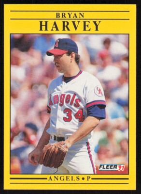 1991 Fleer #315 Bryan Harvey California Angels | eBay