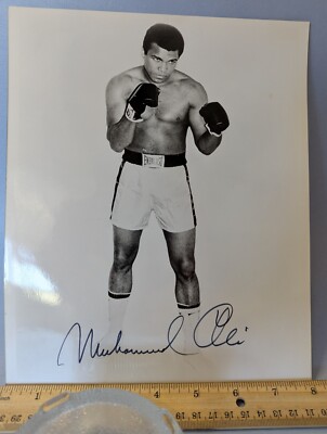 autographed Muhammad Ali signed full signature photo Classic Boxing ...