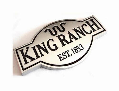 1pcs King Ranch Emblems, Side Rear Badges 3D Nameplate Decal (black red ...