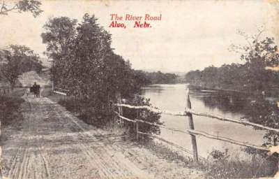 Alvo Nebraska River Road Waterfront Antique Postcard K100922 | eBay