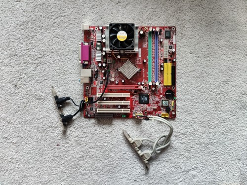 Motherboard MSI MS-6777 Socket 462 2xDDR AGP PCI Nvidia nForce2 with CPU | eBay