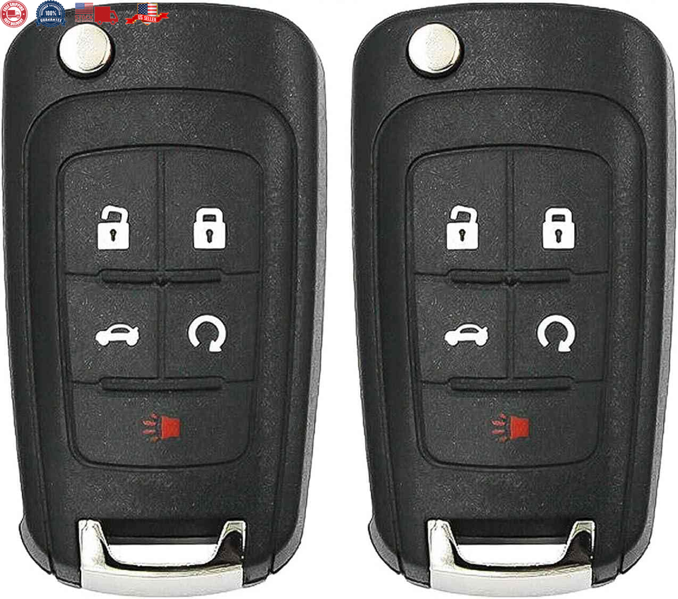 Keyless Entry Remote Flip Car Key Fob for Chevy Cruze, Camaro, Equinox ...