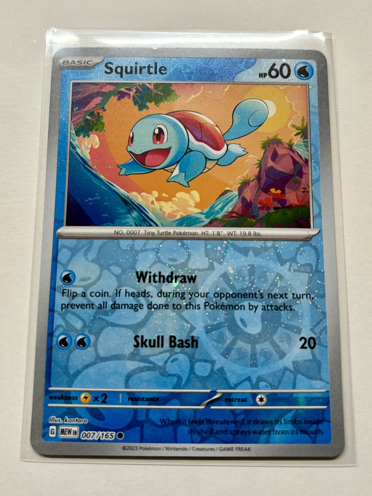 Pokemon Cosmos Holo Squirtle 007/165 MEW EN 151 Promo Costco Exclusive ...
