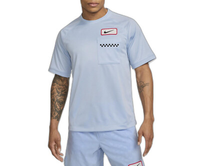 Nike Men's Light Blue Dri-FIT Wild Card Training T-Shirt (DX8634-412 ...
