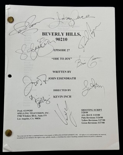 Beverly Hills 90210 "Cast 9 w/Luke Perry" Signed Autographed Original ...