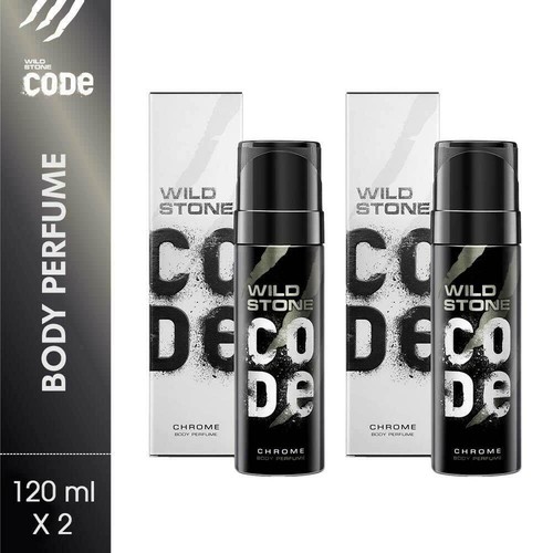 2X WILD STONE CODE Chrome Corps Parfum 120 ML Durable No Gas | eBay