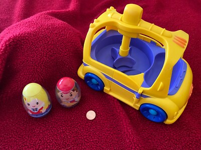 Weebles Wobble On The Bus Playskool w/ Girl & Boy & Bus 2010 ...