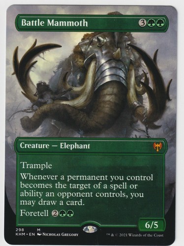 mtg magic battle mammoth BORDERLESS EXTENDED ENGLISH FRENCH mammouth de ...