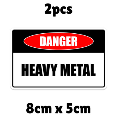 2 x Heavy Metal Danger Warning Safety Sign Label Sticker Decal | eBay ...
