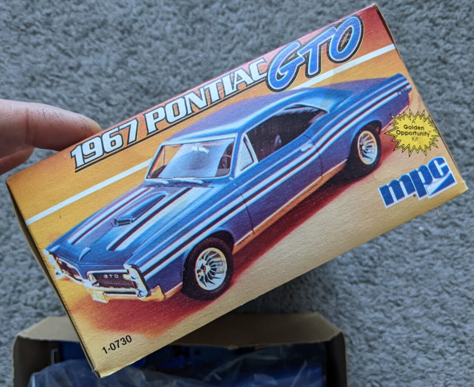 VTG UNBUILT 1970s MPC 1/25 1967 PONTIAC GTO BLUE MODEL KIT 0730 MUSCLE ...