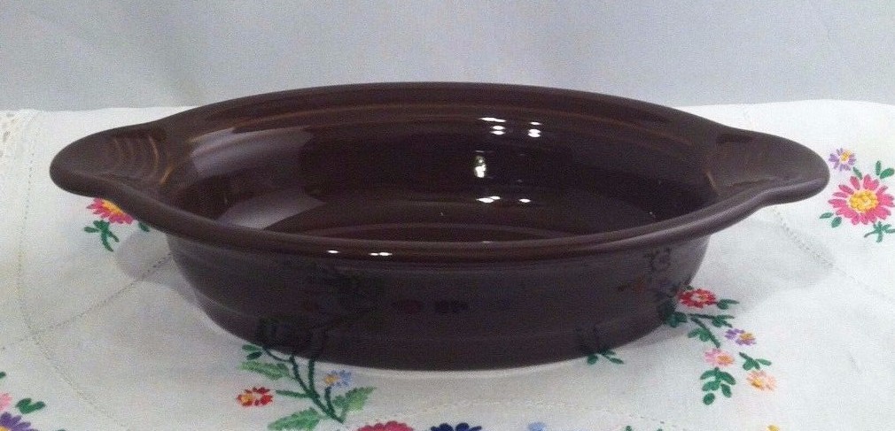 Fiestaware Chocolate Individual Casserole Fiesta Retired Brown Small ...