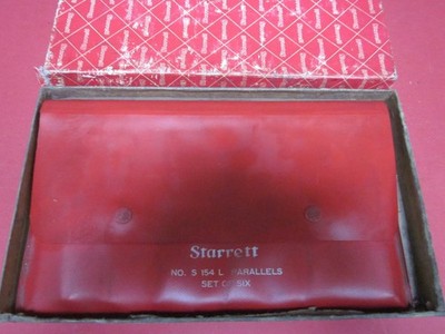 Starrett S154L parallels set of six, adjustable in original box ...