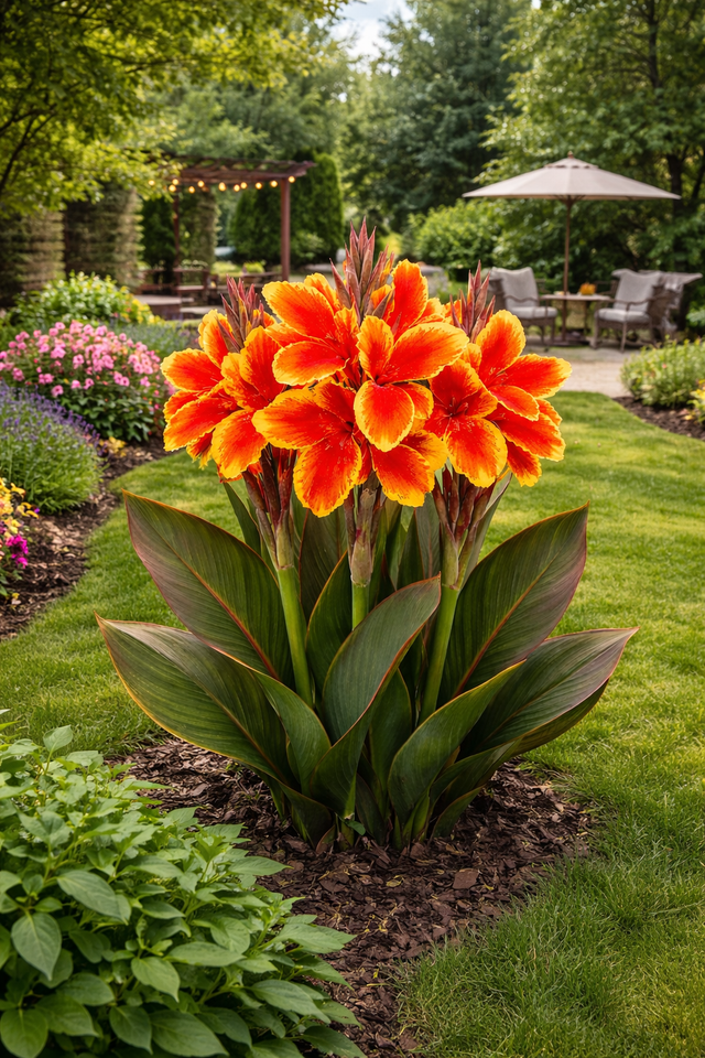 Lucifer Canna Lily Bulbs for Planting-Tropical Summer Blooming Plants ...
