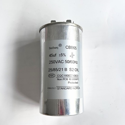 CBB65 Air Conditioner Motor Run Capacitor 45mfd 45uf 250VAC Round ...