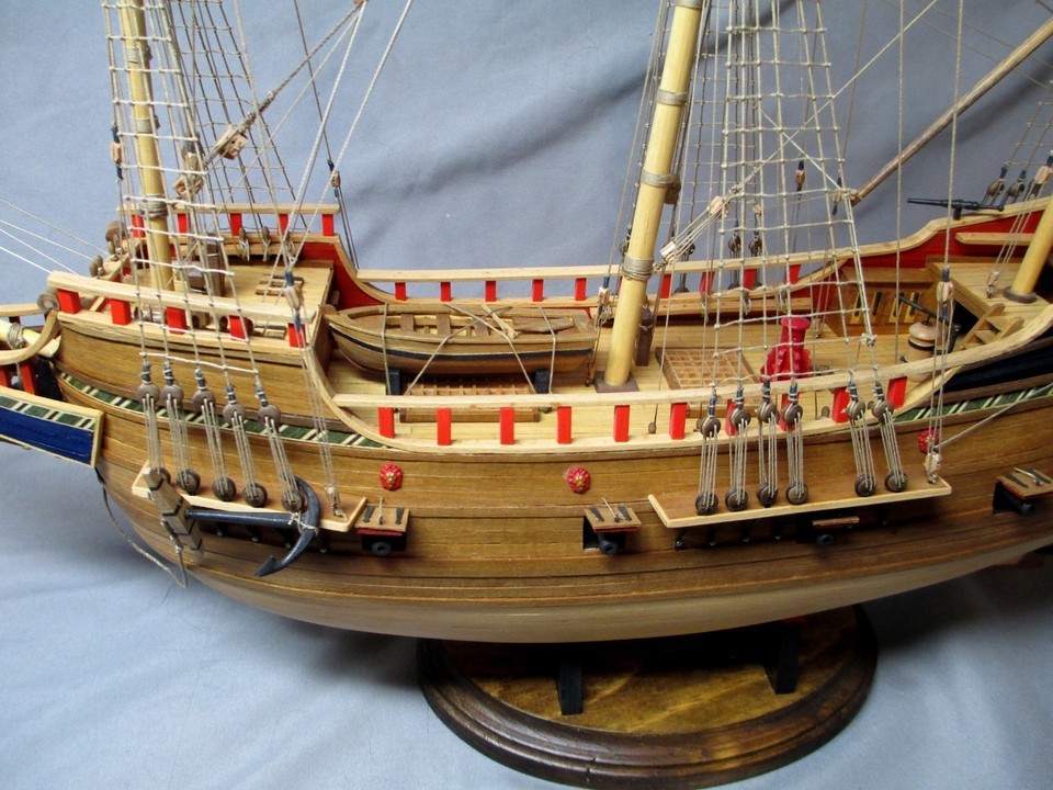 Built & Assembled Corel SM18 Model Ship Half Moon Galleon Dutch 1:50 | eBay