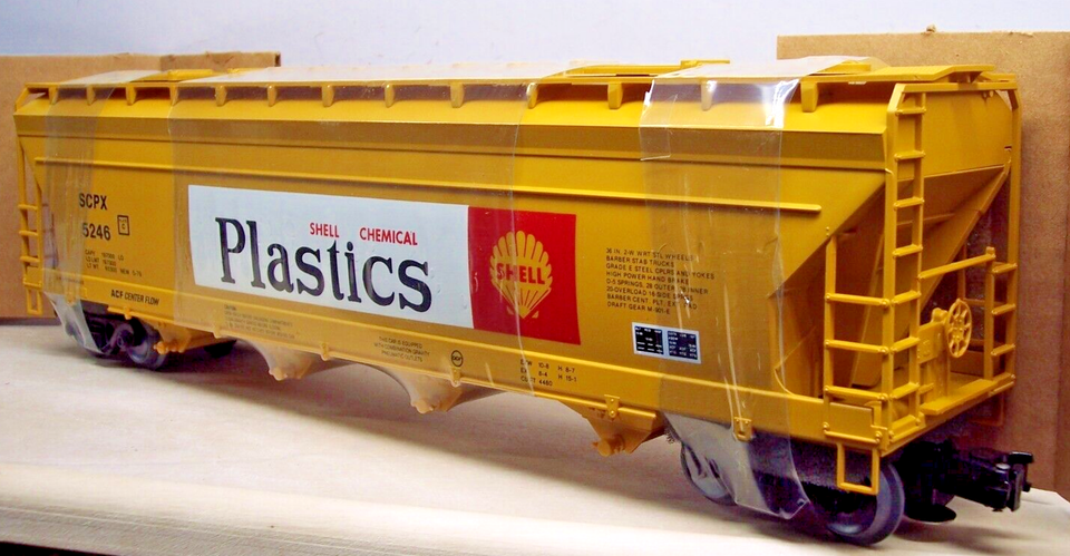 WEAVER O SCALE ULTRA LINE SHELL PLASTICS CENTERFLOW COVERED HOPPER 3 ...