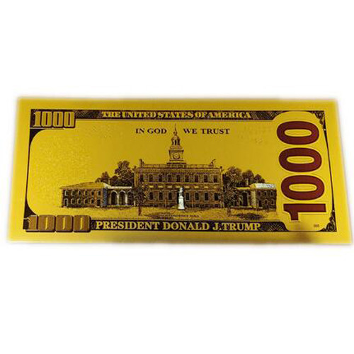 10 President Donald Trump Gold Plated Bookmark Novelty Dollars Bill ...